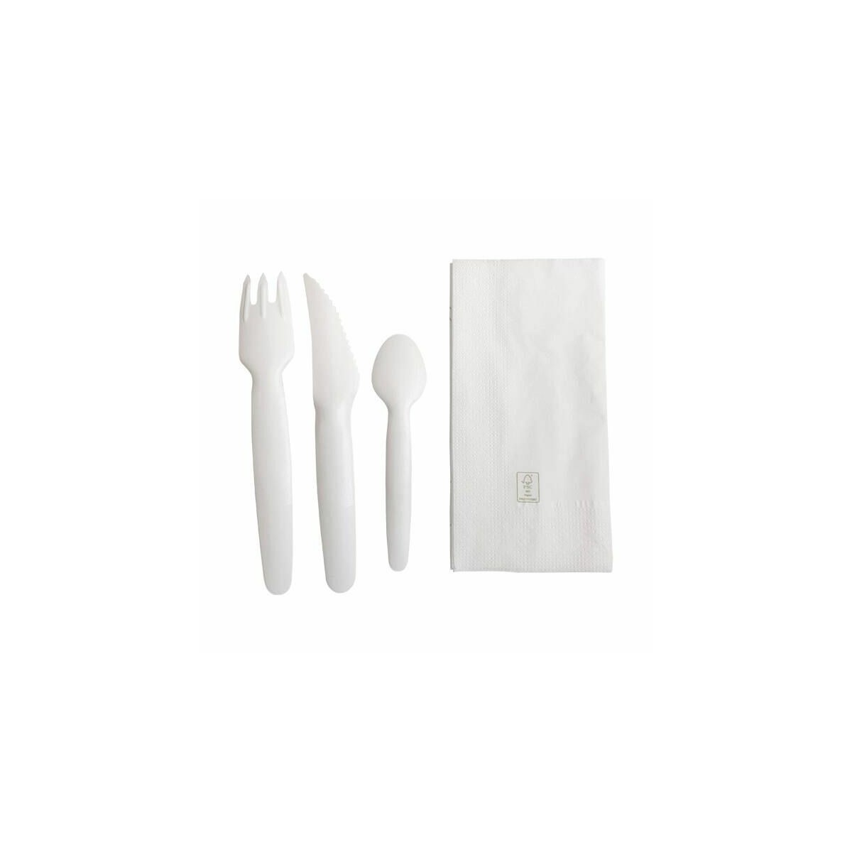 Achat kit couvert jetable en papier 4 en 1 | Mon-emballage