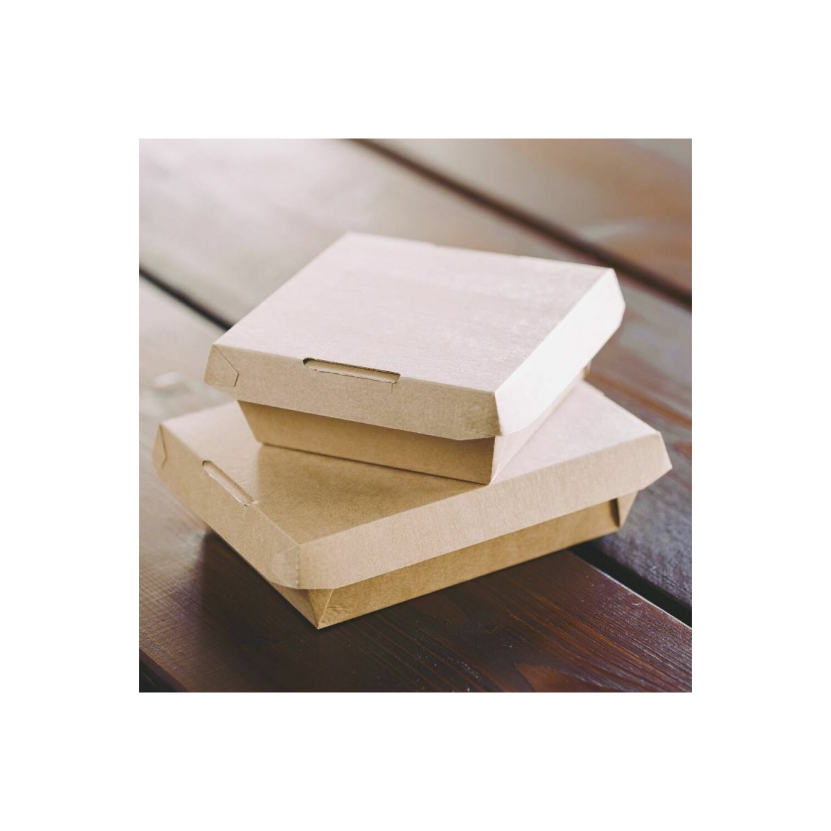 Barquette carton avec couvercle 17 x 17 cm | Mon-emballage