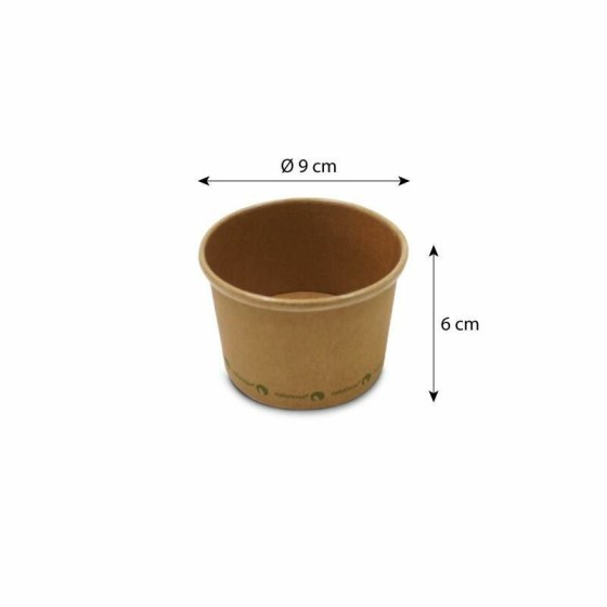 Petit pot en carton revêtement PLA 240 ml | Mon-emballage