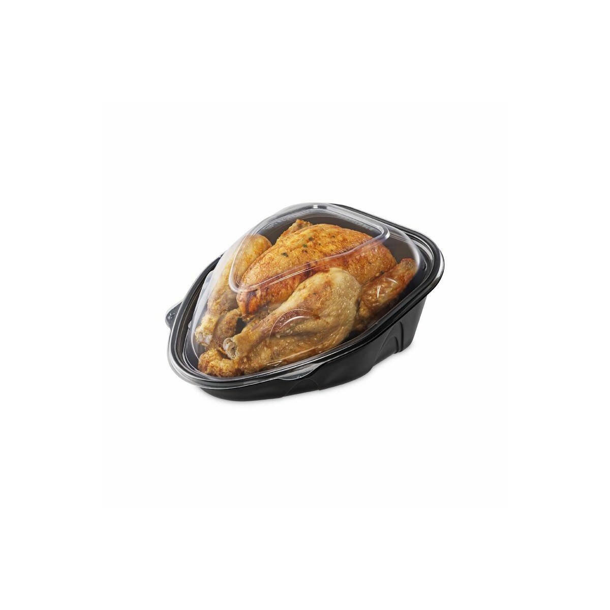 Boite poulet rôti plastique avec couvercle | Mon-emballage